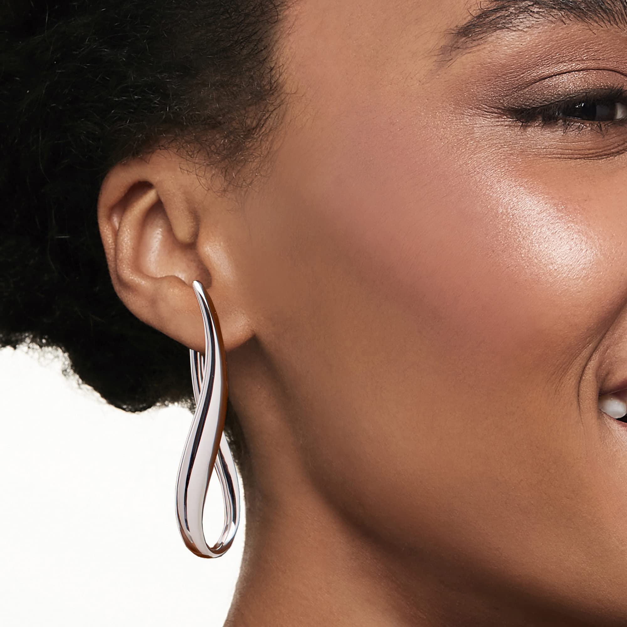Ross-Simons Italian Sterling Silver U-Shaped Hoop Earrings