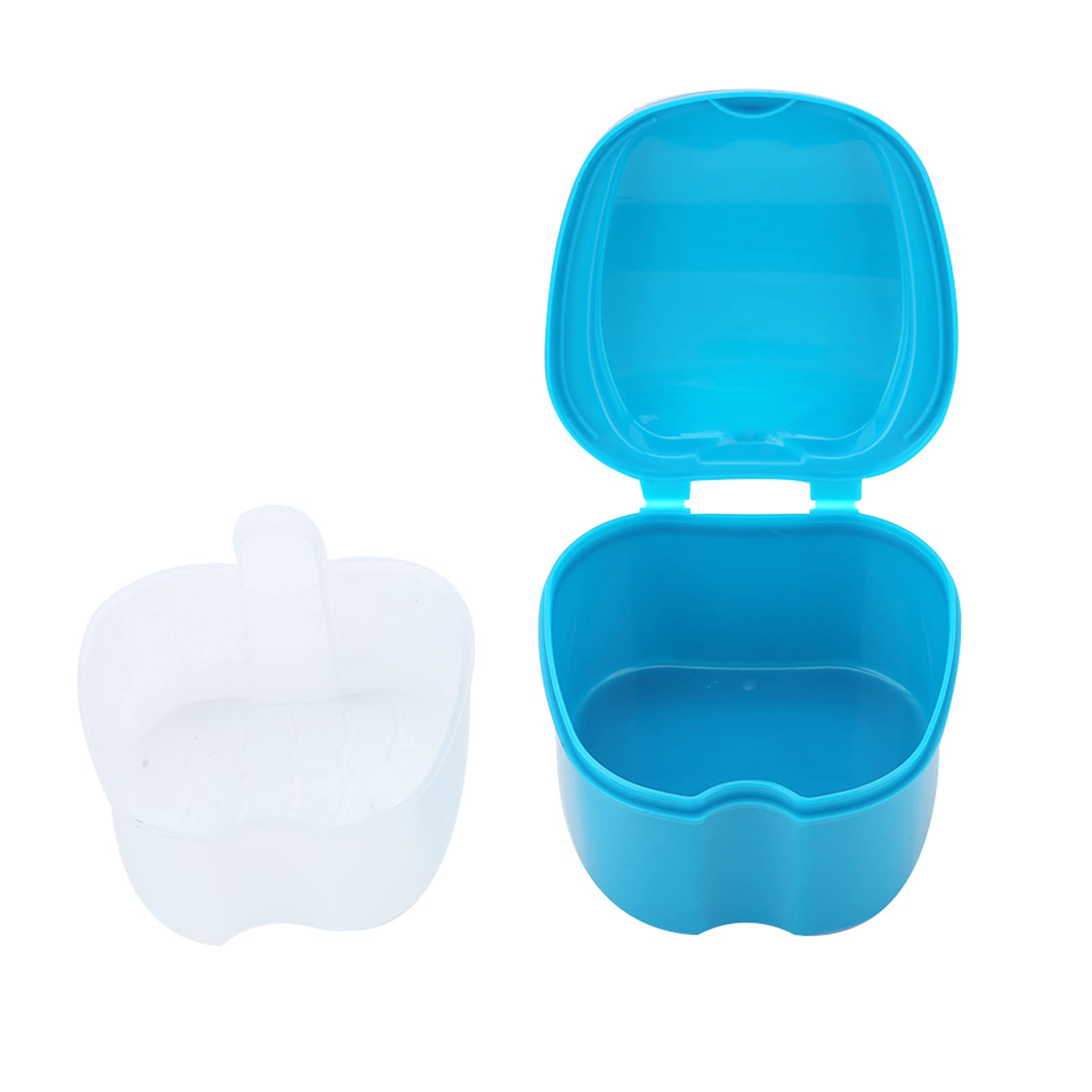 Portable Denture Cleaning Set - & - Easy to Carry - Quick Drying - Perfect for Elderly (Light Blue)