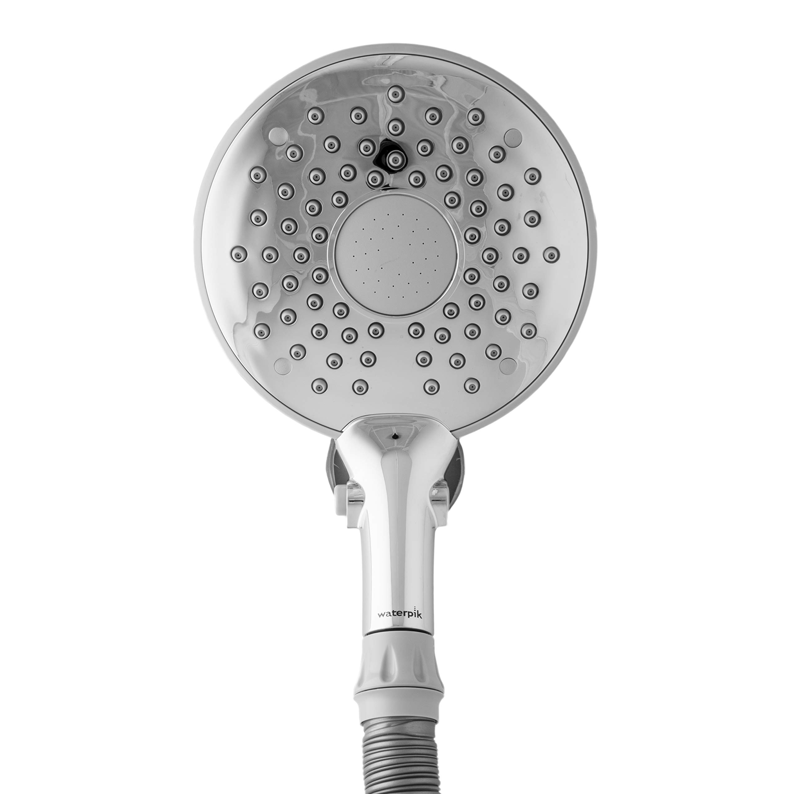 Waterpik CF-201E Flexible Neck 2-Mode Rainfall Rain Shower Head, 1.8 GPM, White, 1.8 GPM
