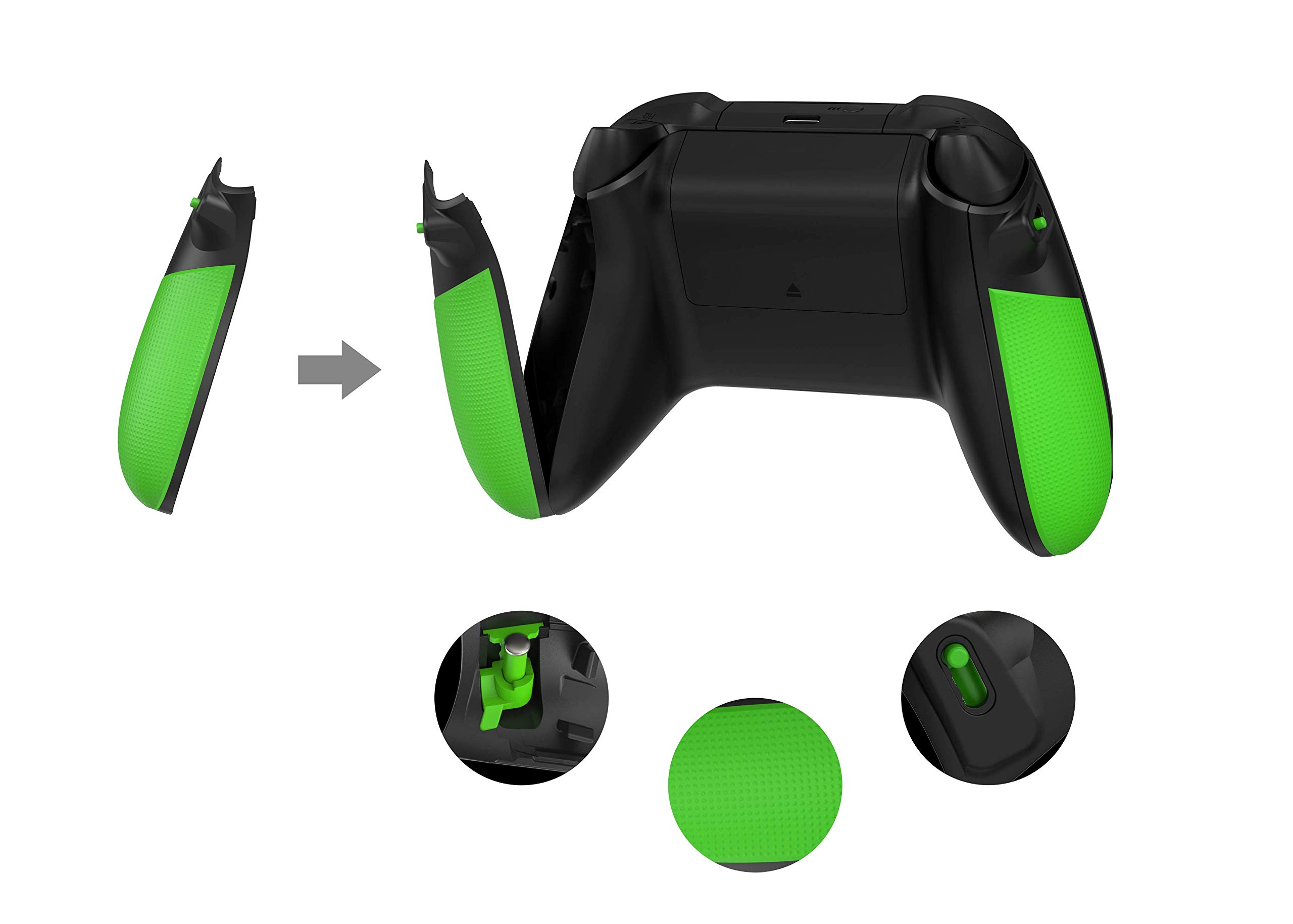 Surge FPS TriggerStop Kit (3pcs) Xbox Controller Grip w/Adjustable Trigger Stops for Xbox Series X/S Controller, Anti-Slip, Customizable,