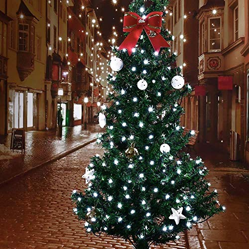 Solar Christmas Lights, 72ft 200 LED Solar String Lights with 8 Modes, Waterproof Outdoor Christmas String Lights for Patio, Garden, Party, Yard, Fence, Tree, Holiday, Christmas Decorations (White)