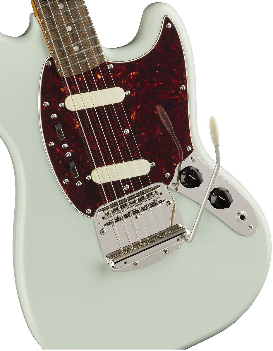 Squier Classic Vibe 60s Mustang Electric Guitar, with 2-Year Warranty, Sonic Blue, Laurel Fingerboard