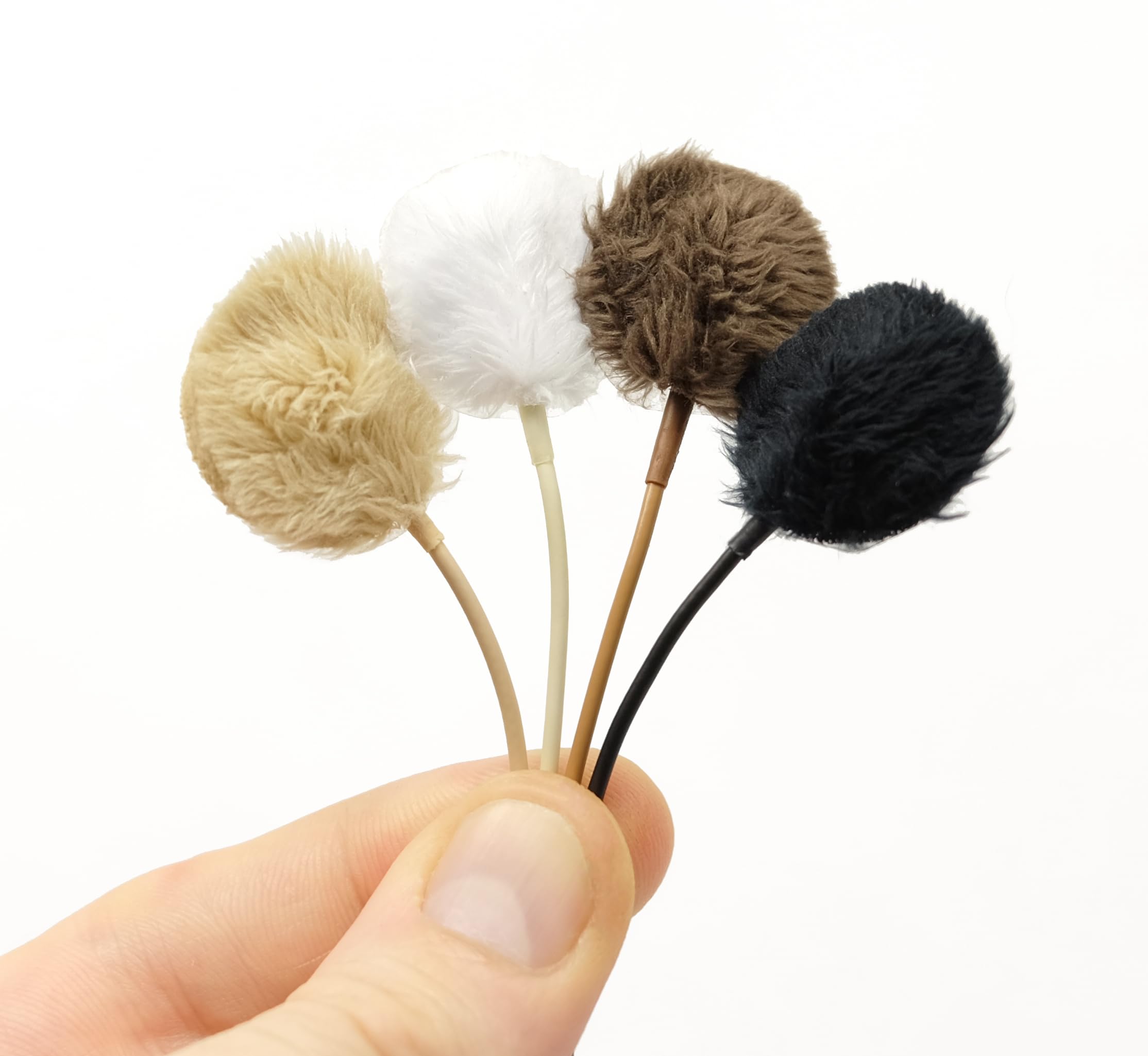 URSA Plush Circles - 5mm length short fur LAV covers. Reusable & Super Soft. 25mm Diameter (9x Circles + 30x Stickies, MultiPack)