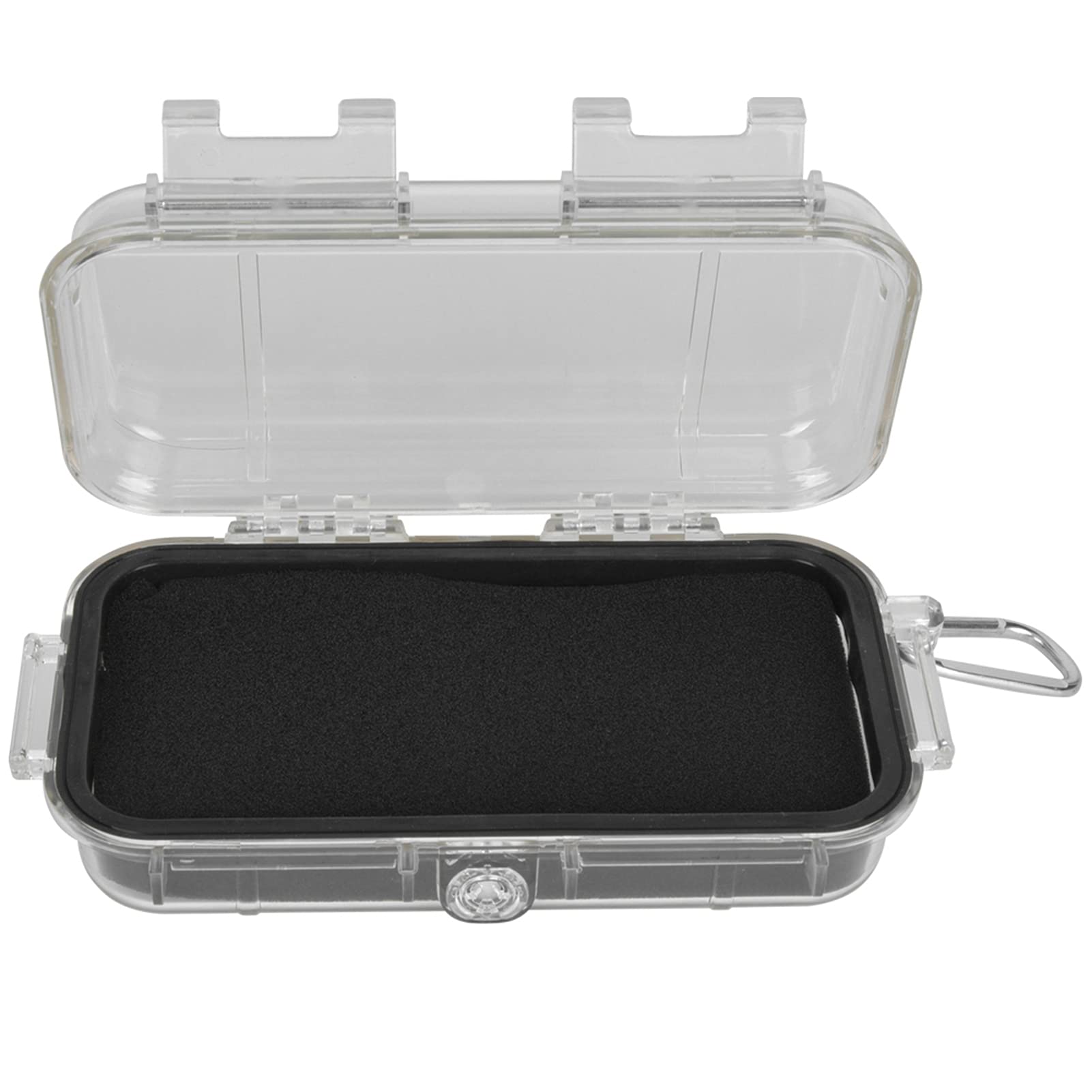 Survival Box Container Waterproof Shockproof Storage Box Outdoor Plastic Airtight Case Container Storage Carry Box(L-Transparent )