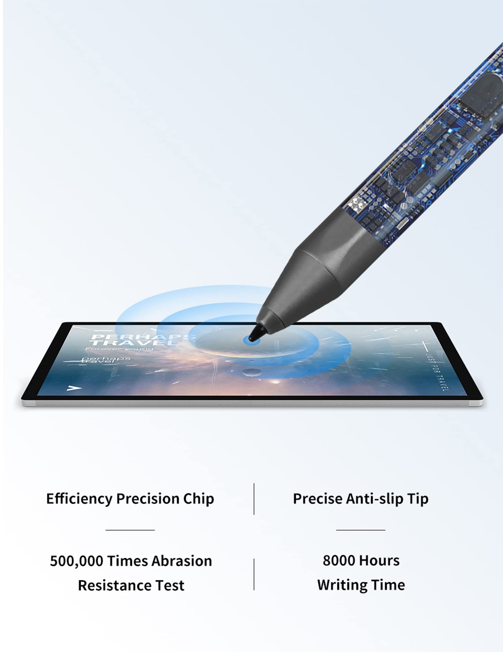 Pen for Surface - Stylus Pen for Microsoft Surface Pro 9/8/X/7/6/5/4/3/Surface 3/go/go 2/go 3/Book/Laptop/Studio - Palm Rejection Pencil for Windows, HP, ASUS (Brown)