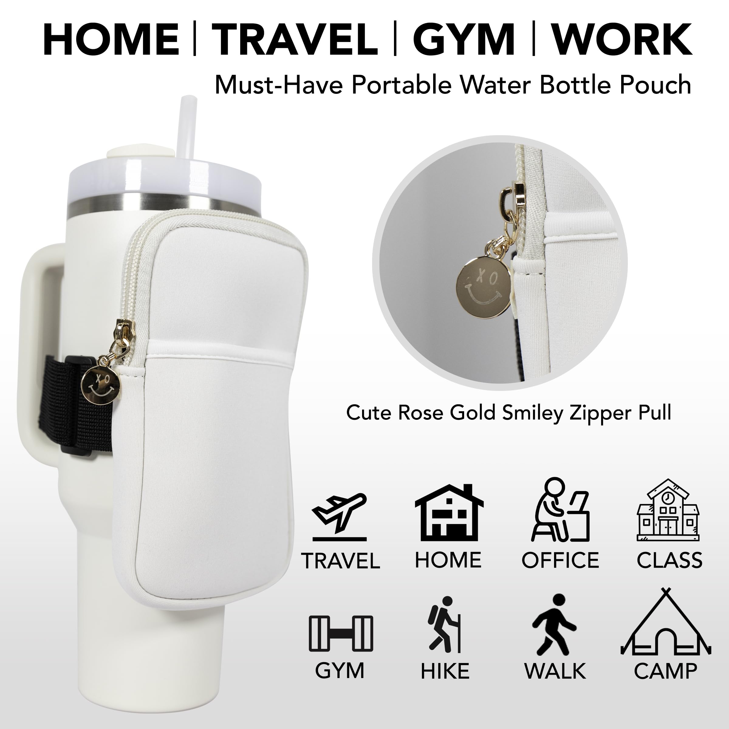 Preppy Stuff Thanksgiving Patch Water Bottle Pouch For Yeti Rambler, Owala Tumbler, Stanley Tumblers Quencher Adventure 40oz & Stanley IceFlow, Stanley Cup Accessories (Pumpkin Patch)