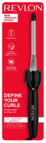 Revlon Perfect Heat Triple Ceramic Curling Iron | For Silky Smooth Spiral Curls (1/2 in)