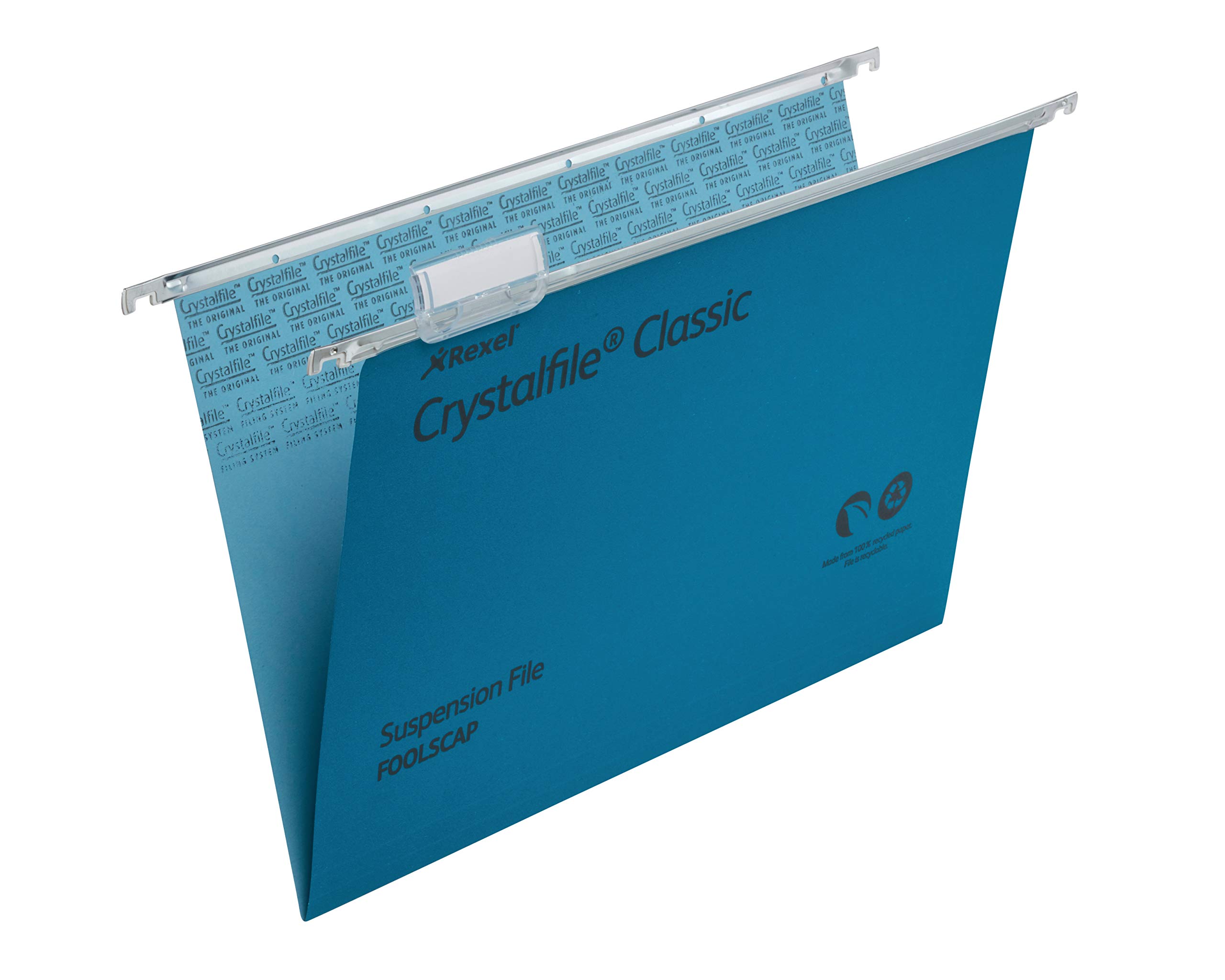 Rexel Crystalfile Classic Suspension File Complete Foolscap Red Pk 50 78141