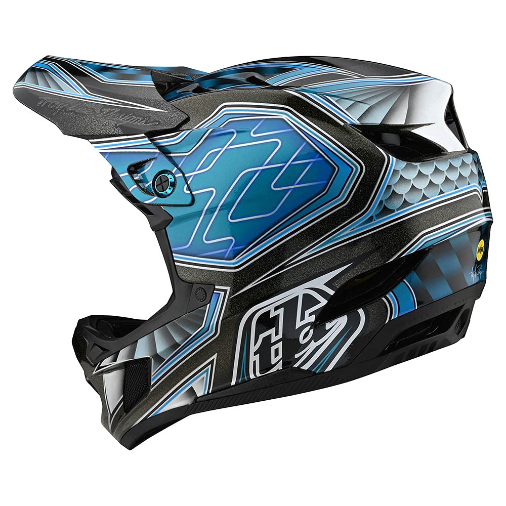 Troy Lee Designs Adult|Downhill|Bicycle|BMX|Full Face D4 Composite Helmet Low Rider W/MIPS (Teal, XL)