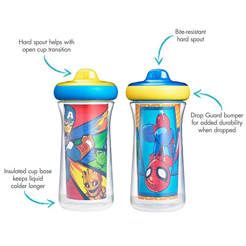 The First Years Marvel Insulated Sippy Cups, 9 Ounces (Pack of 2)