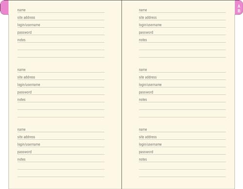 Peony Garden Internet Address & Password Logbook