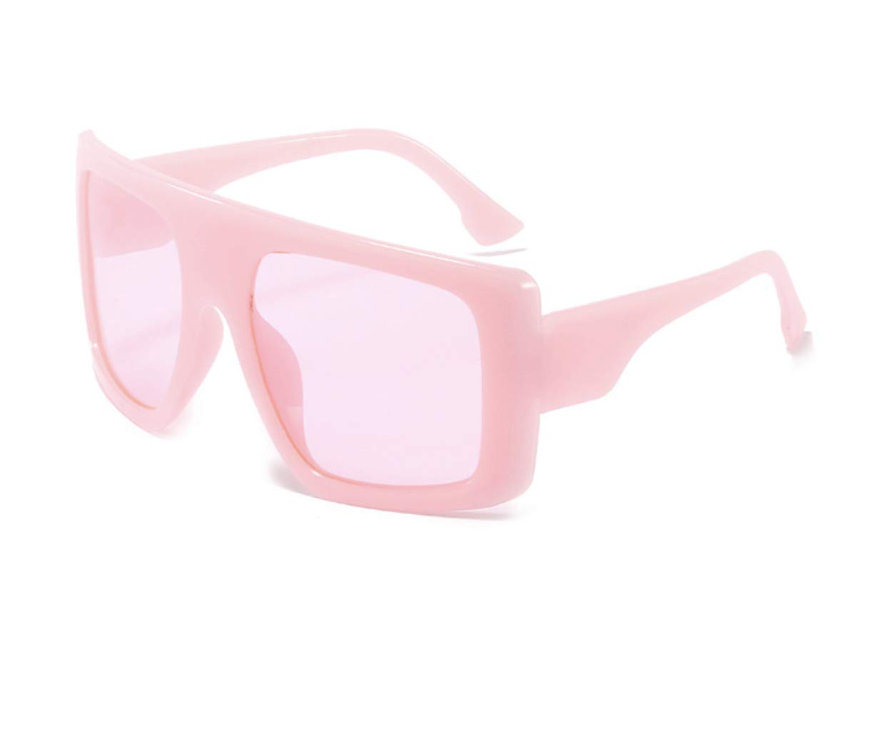 W&Y YING Oversized Square Cute Super Large Womens Sunglasses for Men Fashion Flat Top baddie Shades (Pink)