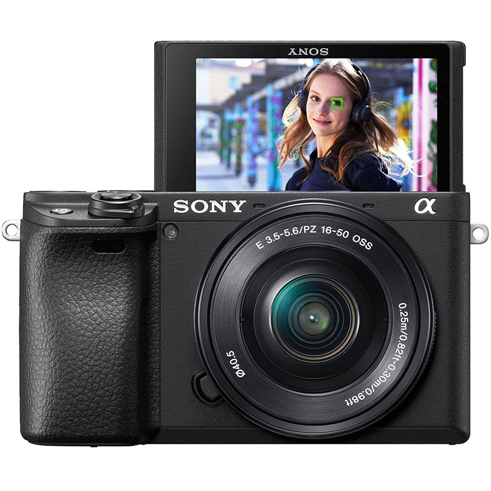 Sony a6400 Mirrorless Camera with 16-50mm Lens Bundled with Camera Bag + 64GB Memory Card + UV Filter + Cap Keeper + 5 Piece Cleaning Kit + Cleaning Cloth (7 Items)