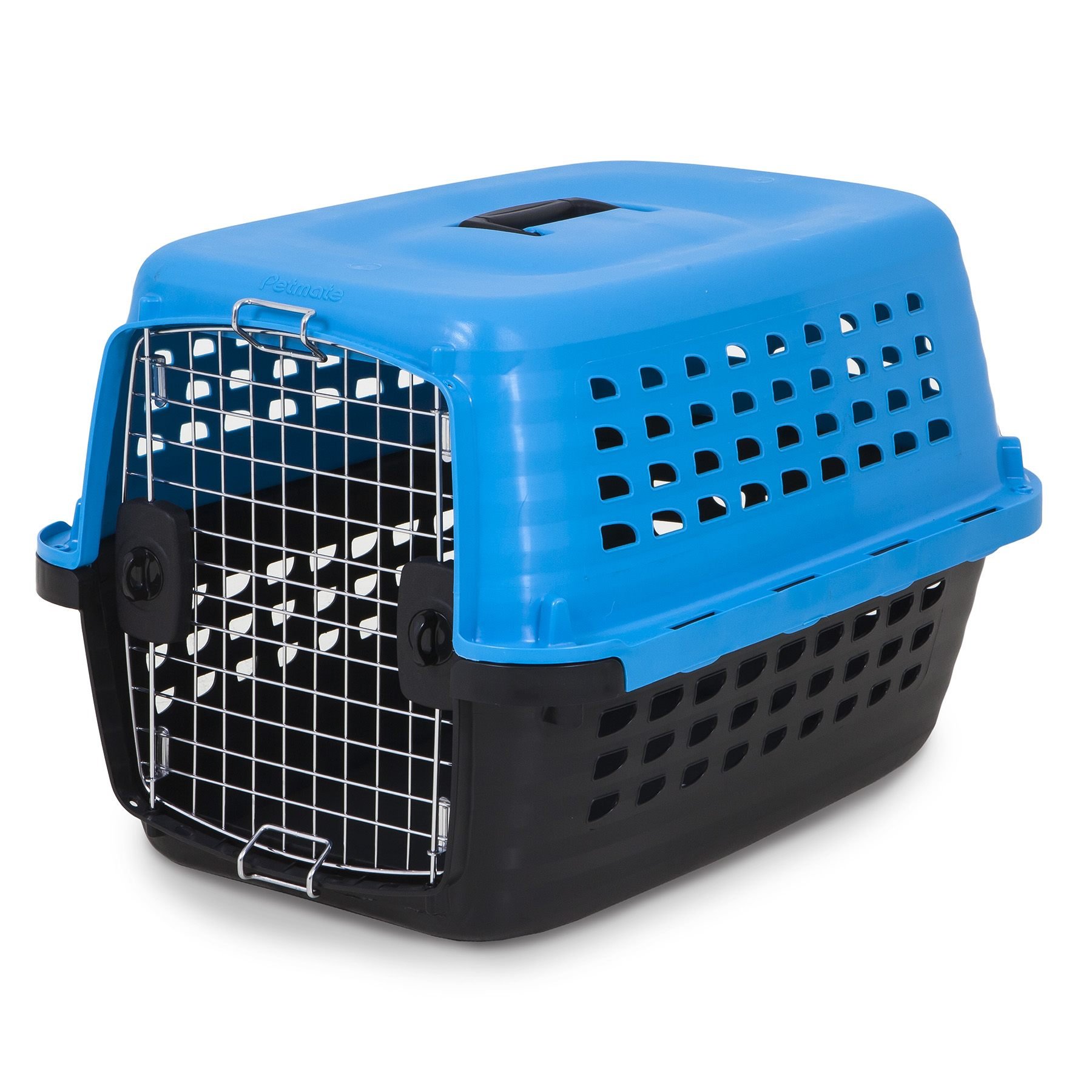 Petmate 290287 Compass Fashion Pets Kennel With Chrome Door, Island Blue/Black
