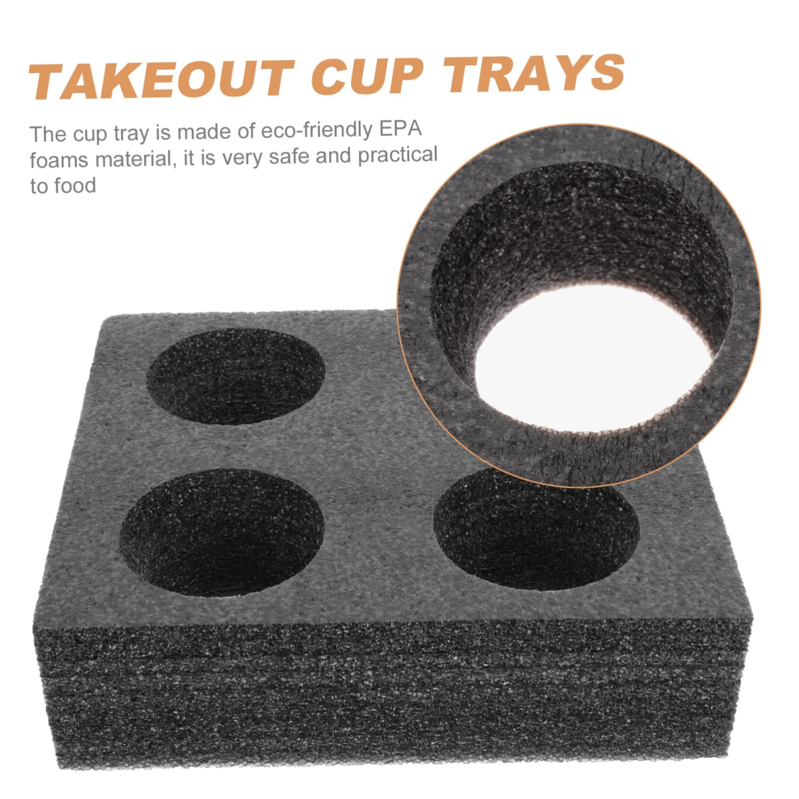 SOLUSTRE 2pcs 4 Hole Cup Holder Travel Metal Cup Milk Tea Pearl Cotton
