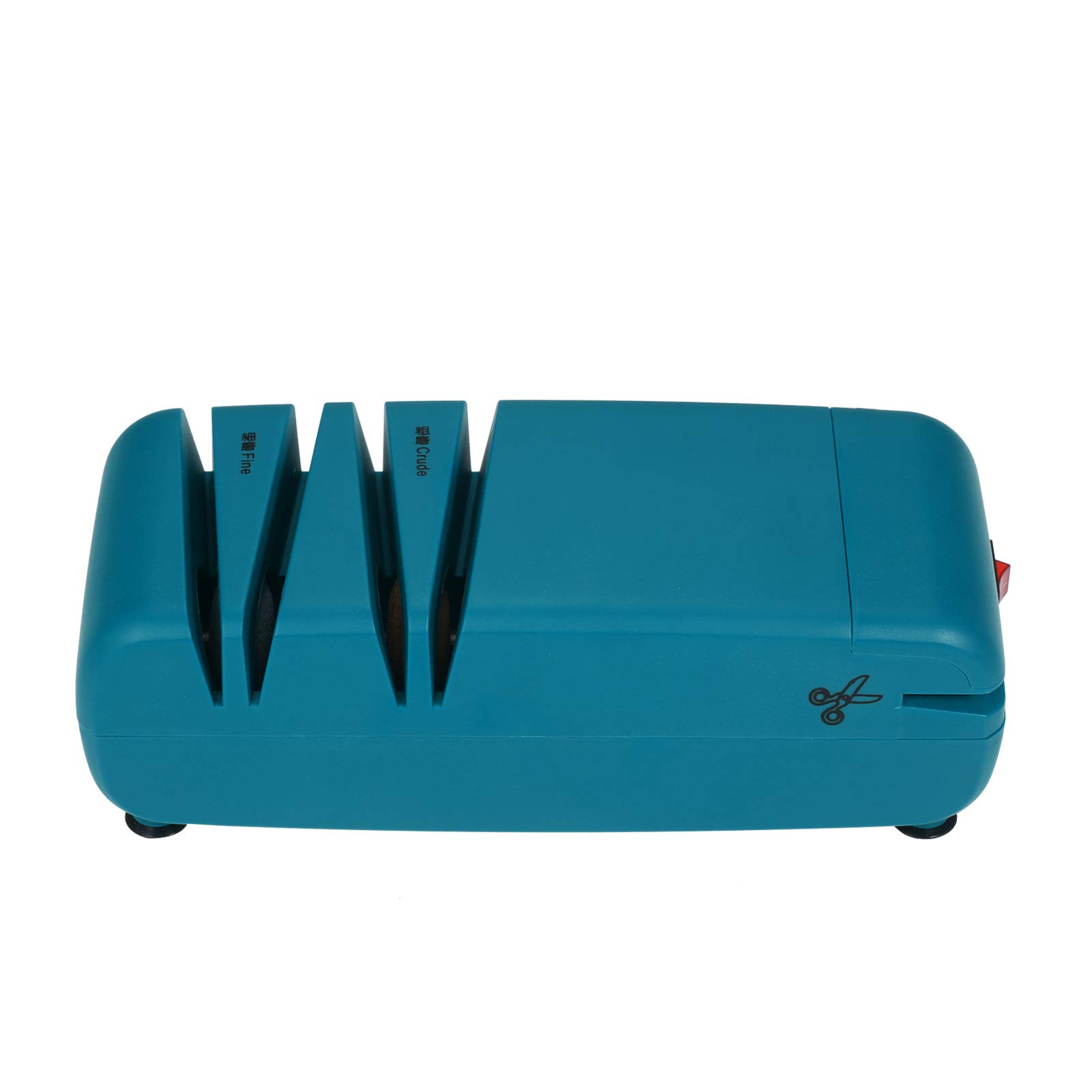 VISLONE Professional Electric Knife Sharpener for Straight Serrated Knives and Kitchen Shears with 3 Stage Diamond Sharpening Wheel for Sharp Durable Edges