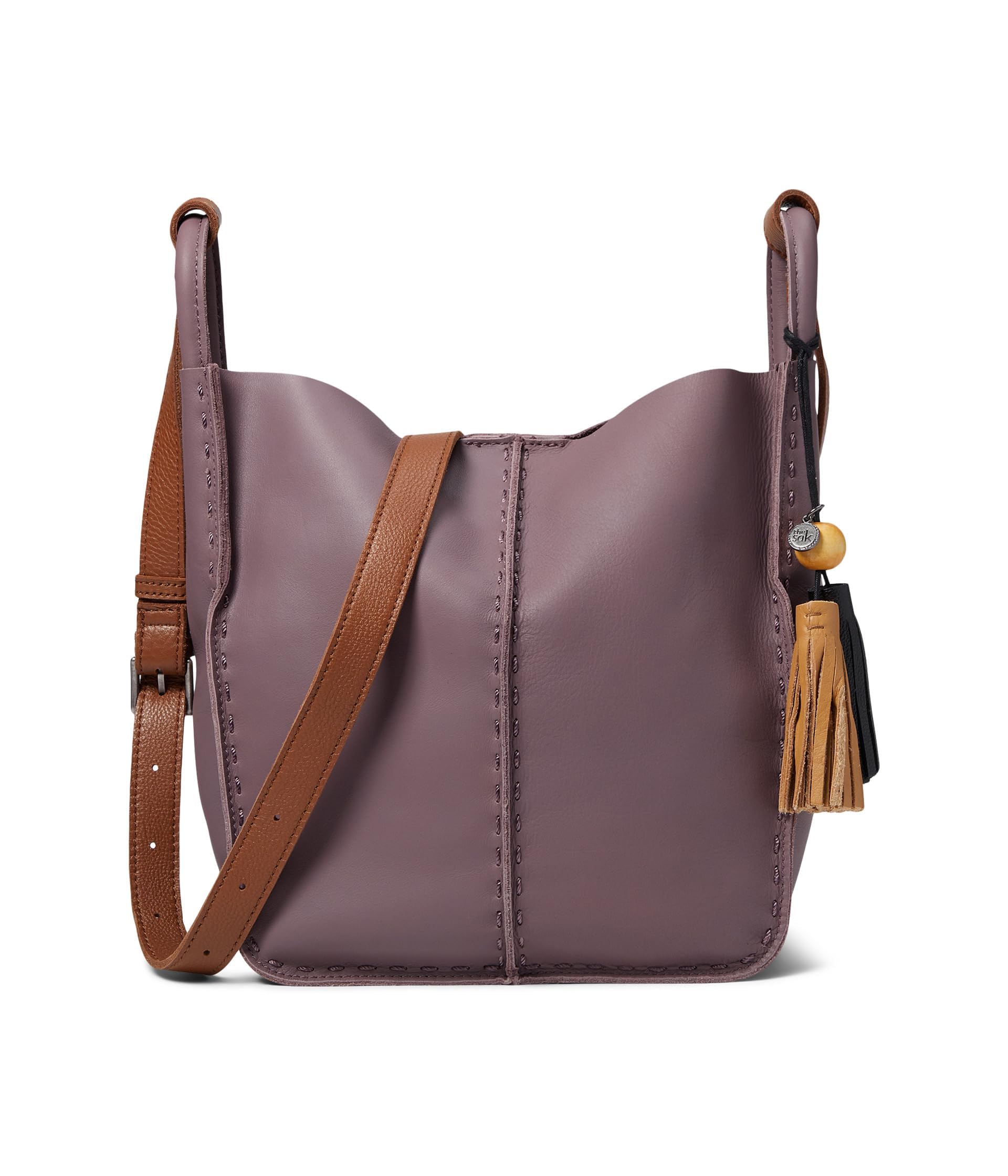 The Sak Los Feliz Crossbody Bag in Leather, Large, Unlined Purse with Single Adjustable Shoulder Strap