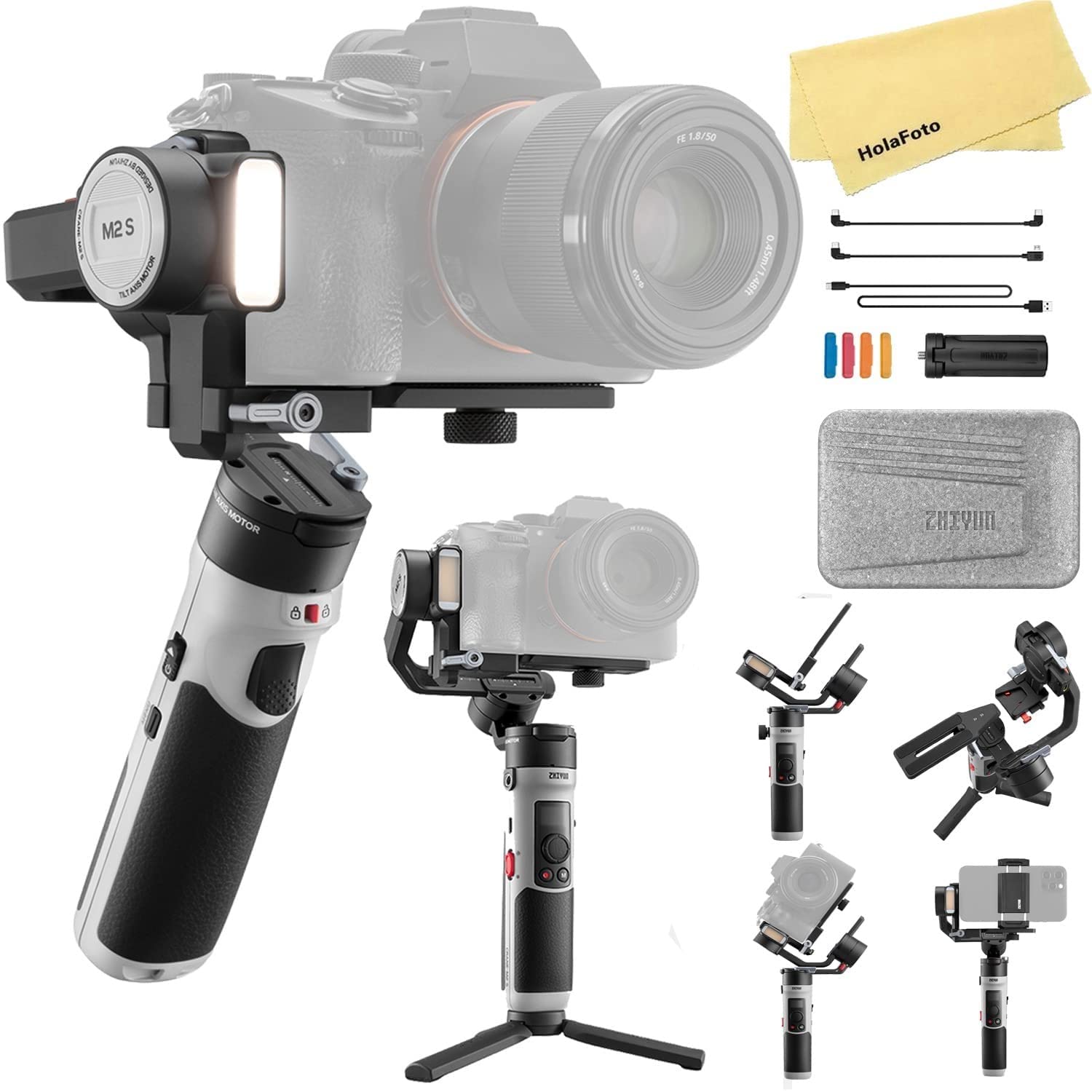 Zhiyun Crane M2S Gimbal Stabilizer for Smartphone Mirrorless DSLR Camera Action Camera,3-Axis Gimbal for iPhone Gopro Sony Canon Nikon Fujifilm Panasonic Sigma(Zhiyun Crane M2 Upgrade Version)