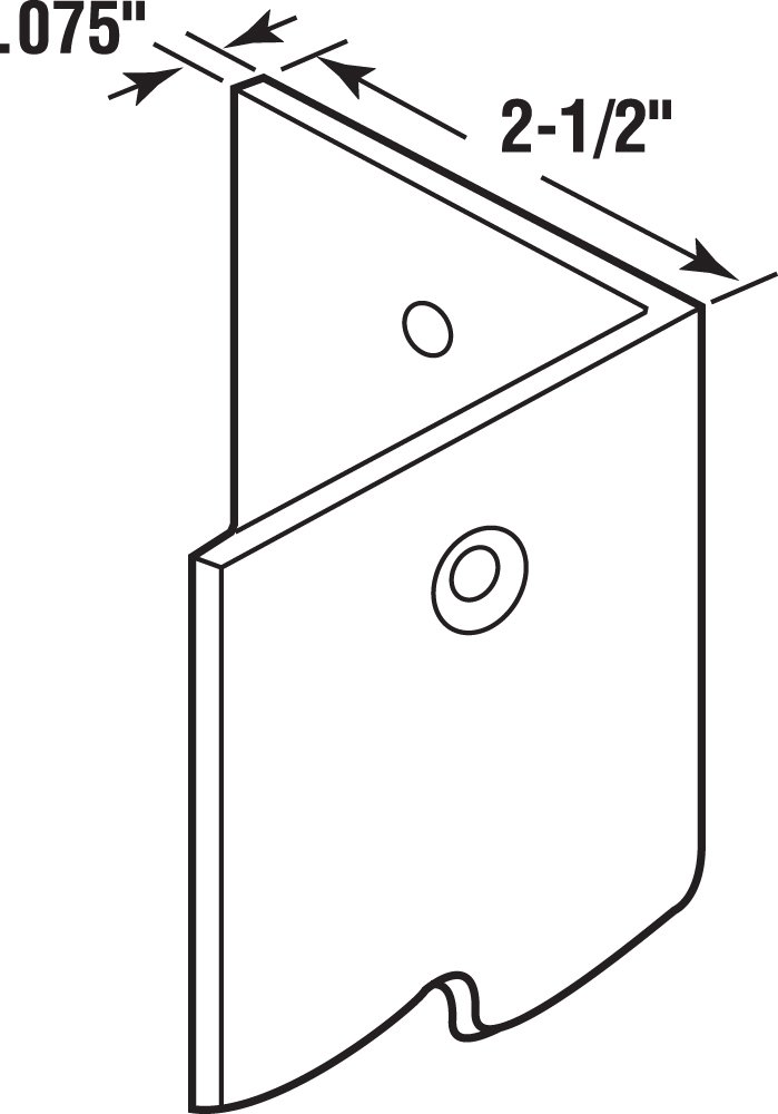 Prime-Line MP10068 2-1/2 x 48 In. Clear Corner Shield with Screws (6 Pack)