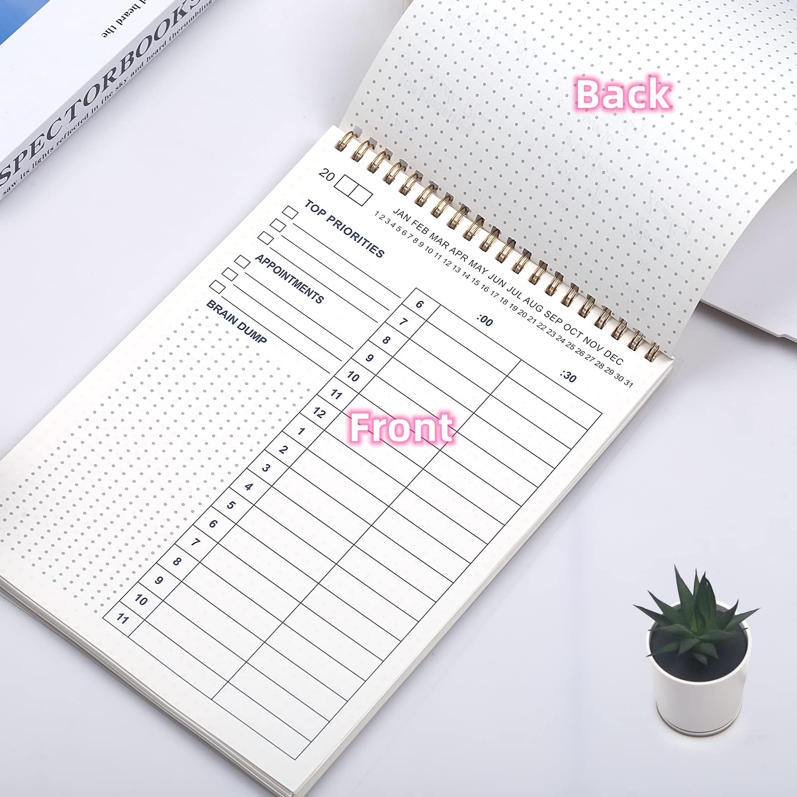Time Blocking Planner 2023,To Do List Notepad with Priorities,Hourly Scheduler and Notes with PVC Covers,Spiral Bound Daily Planner Notepad to Do Notebook for Adults Kids Classroom Office,7x10 Inch