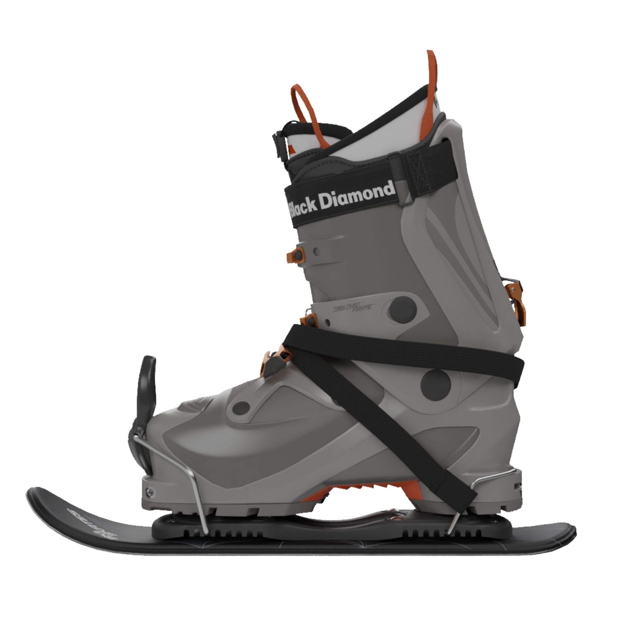 Skiskates - Short Mini Ski Skates for Snow | Skating Skis Snowblades Skiboards | Ice Skates for Snow | Shortest Skis Ever (Black | for Ski Boots)