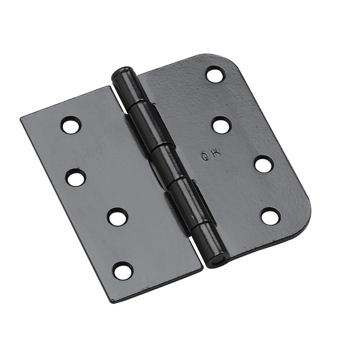 Richelieu 81822FBB Onward Full Mortise Butt Hinge, Combination 5/8-inch Radius and Square Corner, 4-inch (102 mm), Black Finish, 3 Count
