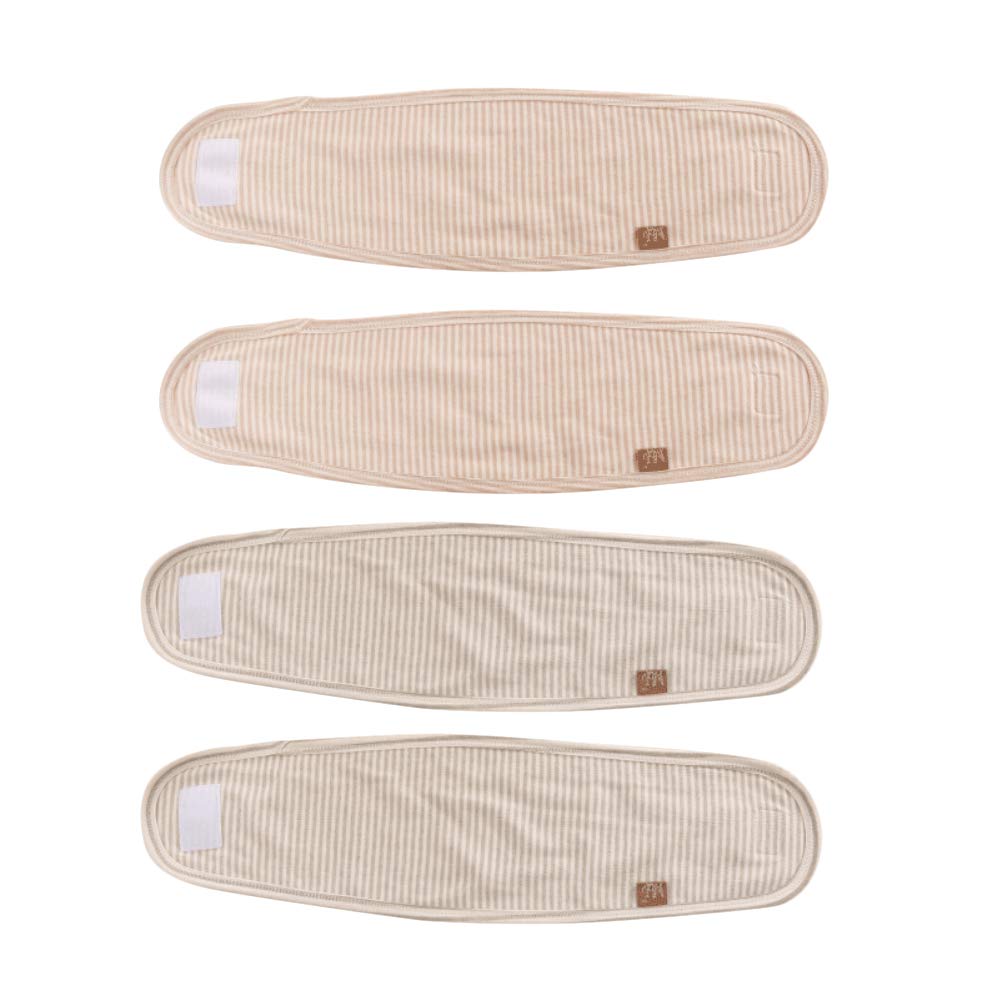 Retyion 4 PCS Adjustable Baby Belly Band Velcro Design Cotton Baby Umbilical Cord (Random Color)