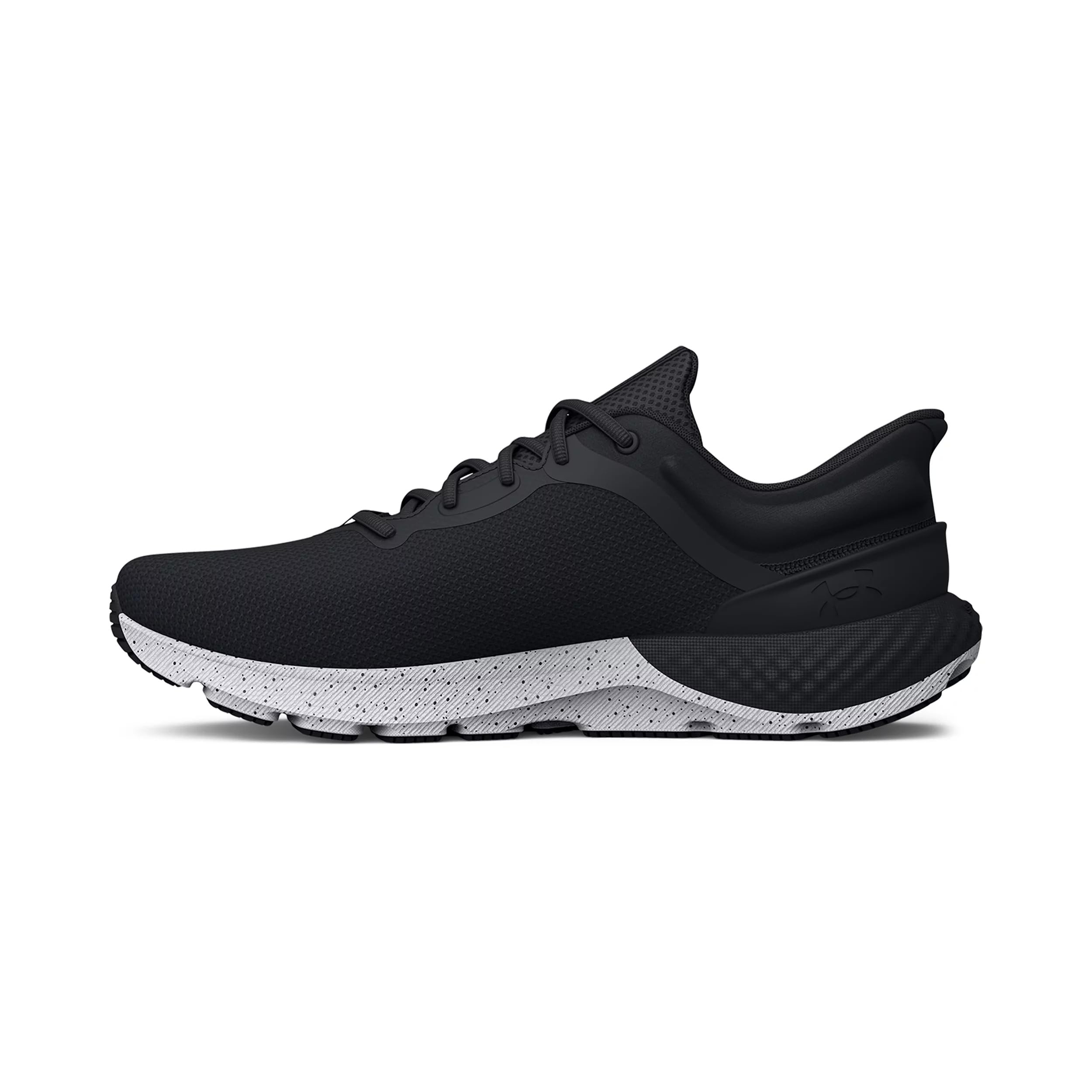 Under Armour Women's Charged Escape 4 Running Shoe, (002) Black/Black/White, 8