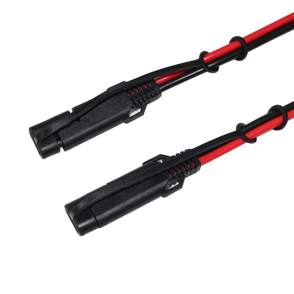 SPARKING 20FT SAE Extension Cable 16AWG- SAE to SAE Extension Cord 20FT, SAE 2Pin Bullet Quick Connect 16awg Heavy Duty Wire Harness with Waterproof Cap