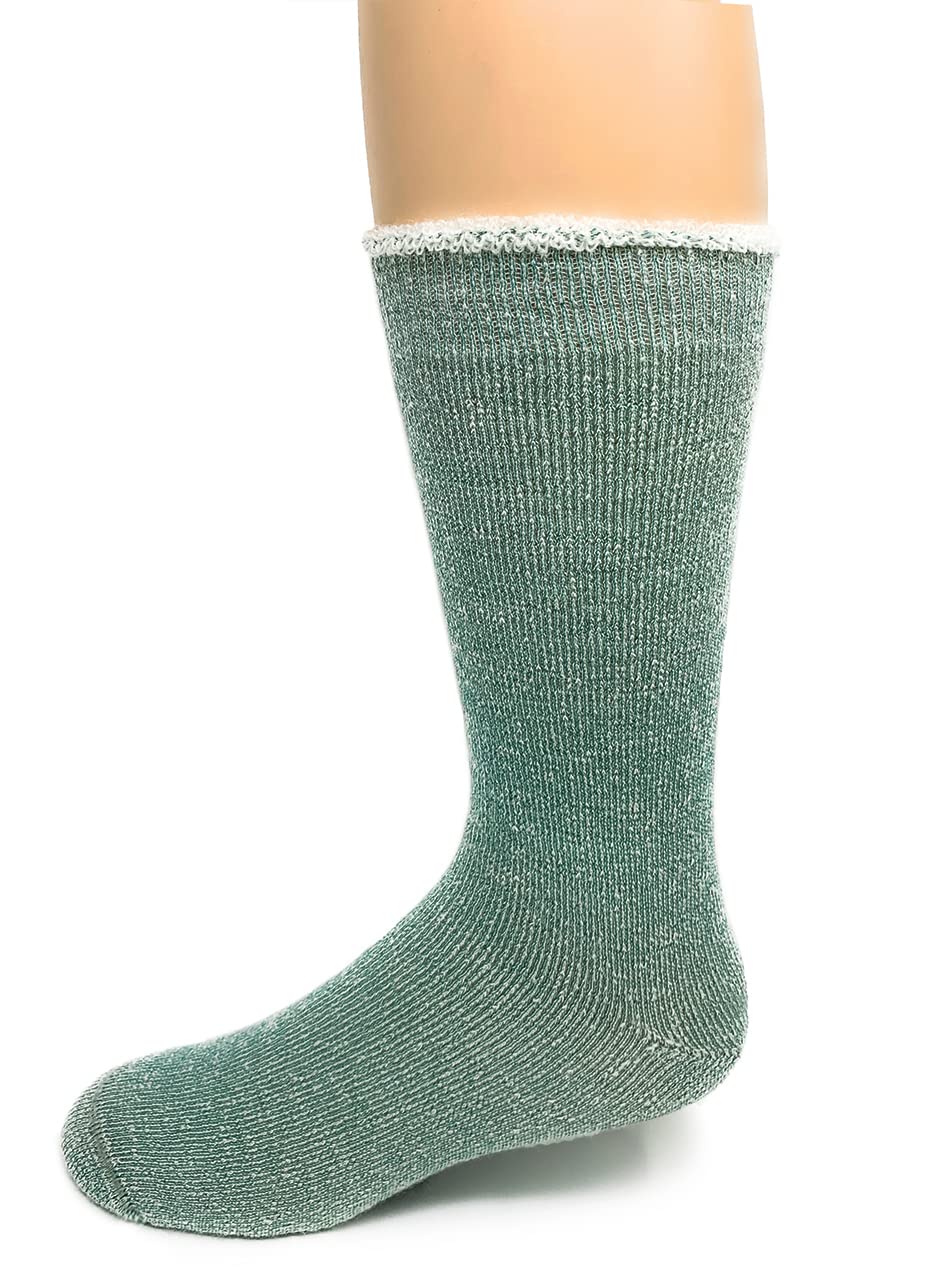 WARRIOR ALPACA SOCKS - Koze Kick Back Terry Lined Pure Alpaca Wool Socks For Men and Women (Medium, Pine Green)