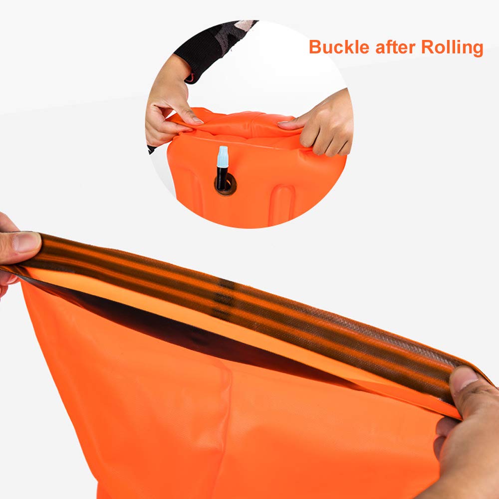 Swim Buoy Waterproof Storage Space,Can Put Things Like Phones in it,Life Saving Tool for Open Water Swimmers,Auxiliary Swimming,Spare Emergency Rescue Bubbles