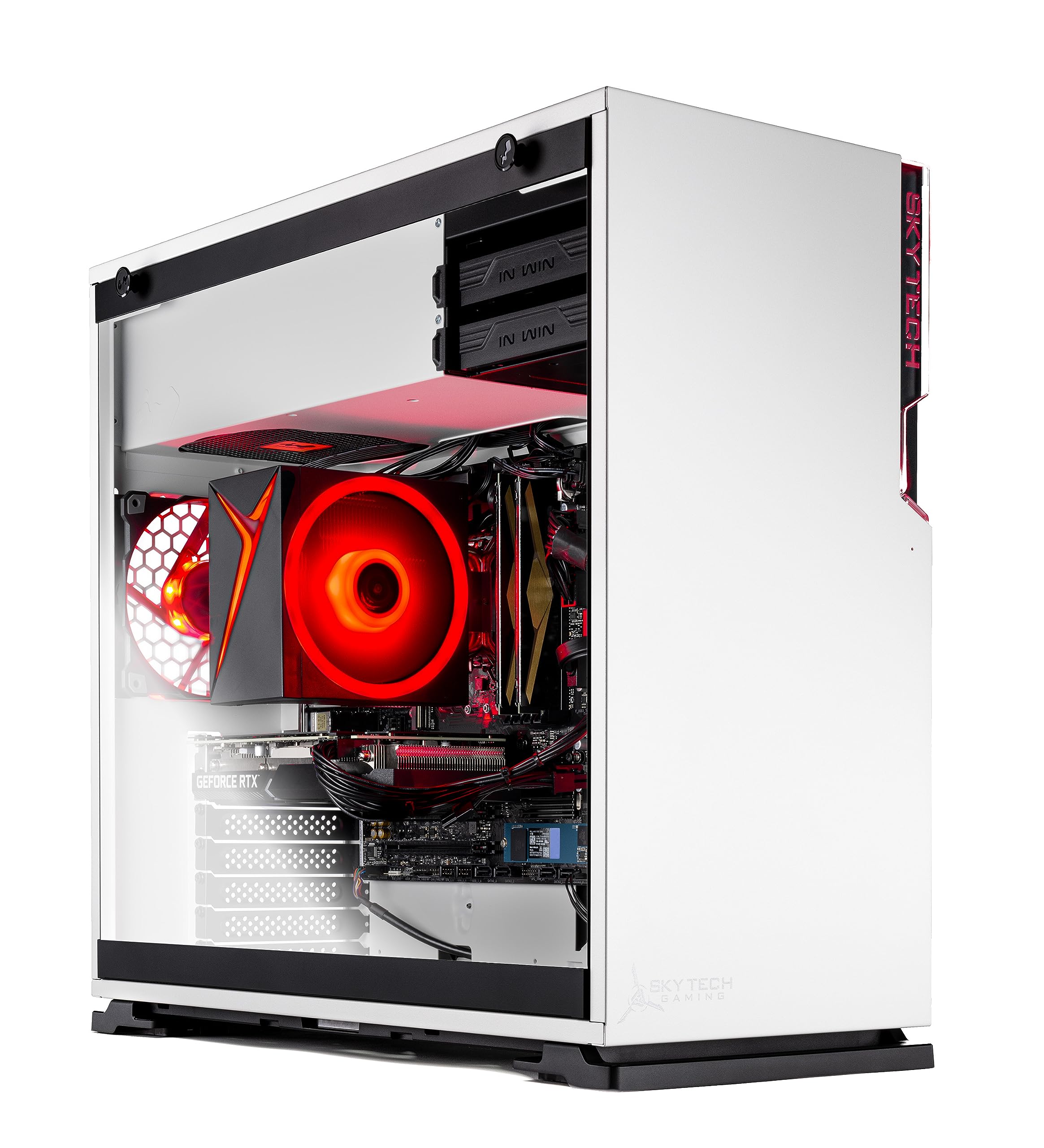 Skytech Gaming Shiva Gaming PC Desktop β Intel Core i5 11400F 2.6 GHz, AMD RX 6600, 1TB NVME SSD, 16GB DDR4 RAM 3200, 650W Gold PSU, 11AC Wi-Fi, Windows 11 Home 64-bit,White