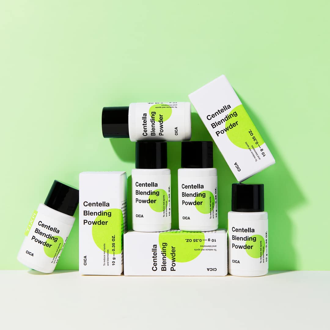 TIAM Centella Blending Powder, CICA Powder, Sebum Control, reduce acne marks, Asiaticoside, Madecassic Acid, Asiatic Acid, 0.35 Oz