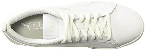 PUMA Women's SMASH V2 Sneaker, Puma White-Puma White, 7.5