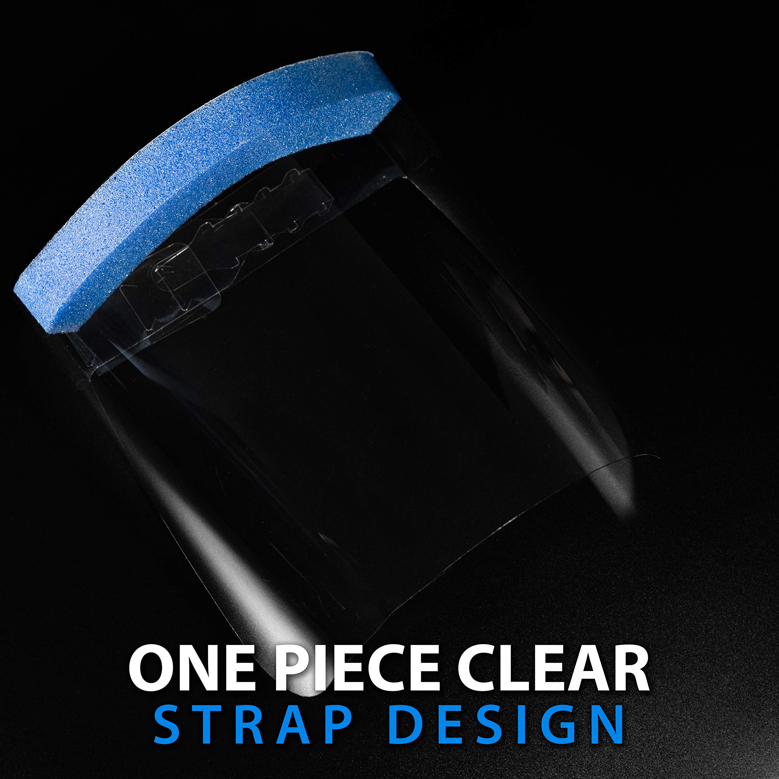 REZVANI Protective Face Shields with Clear Vision, Adjustable, Lightweight and Anti-Fog For Eye Protection. (2 Pack)