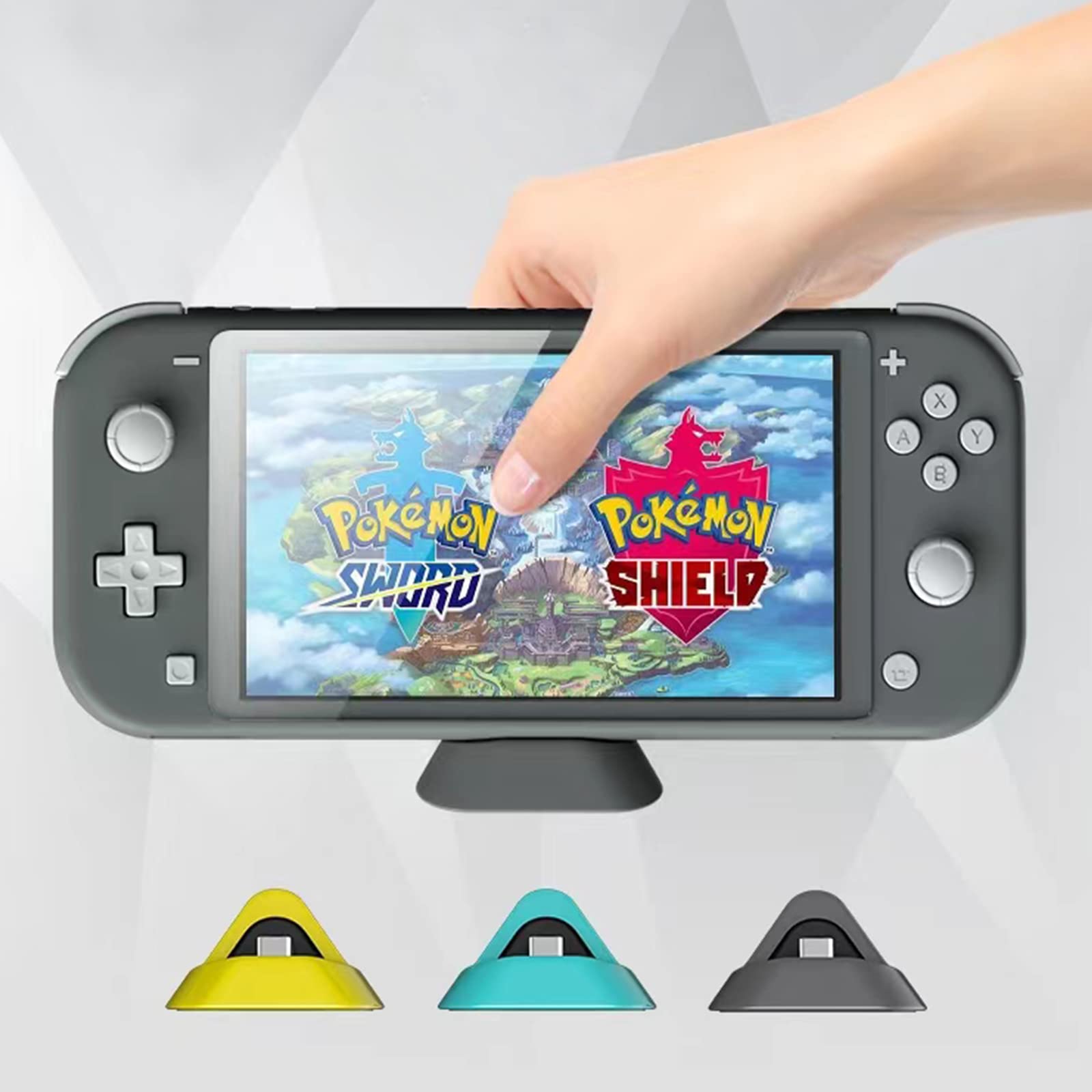 Switch lite Charger, Charger Station for Nintendo Switch lite with USB C Charging Cord - Turquoise