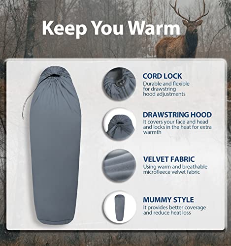 with Litume Add Up to 14F Velvet Sleeping Bag Liner