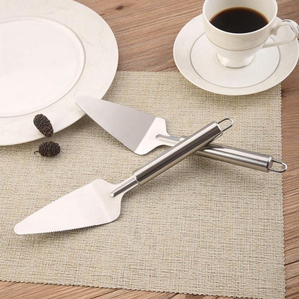 WEISHA Pie Server Stainless Steel Serrated Spatula with Comfortable Handle for Cutting and Serving Desserts Pizza Cake Baking Tools(Pie Server)