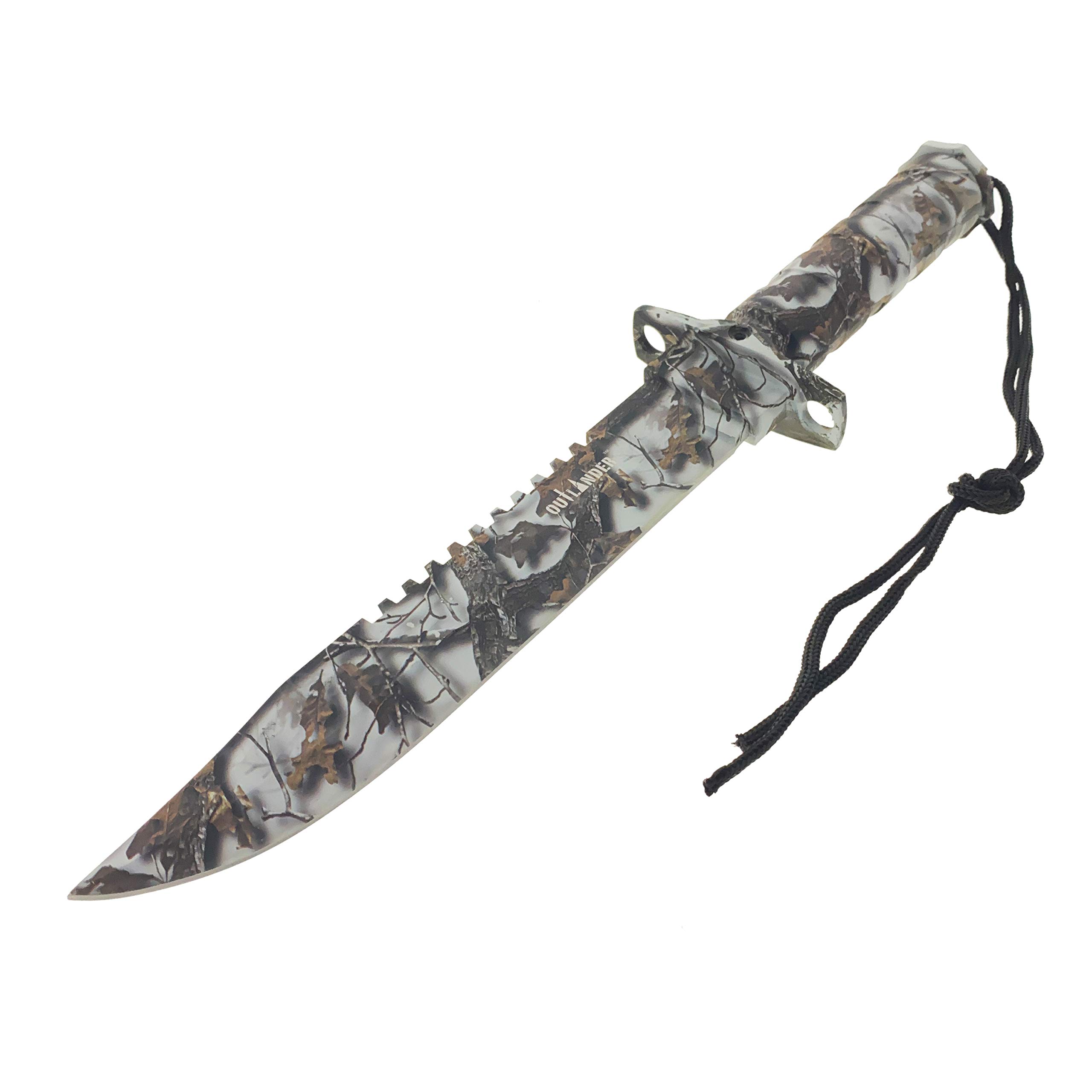Outlander 13.5" Survival Fixed Blade Hunting Knives With Emergency Kit (Snow Camo)