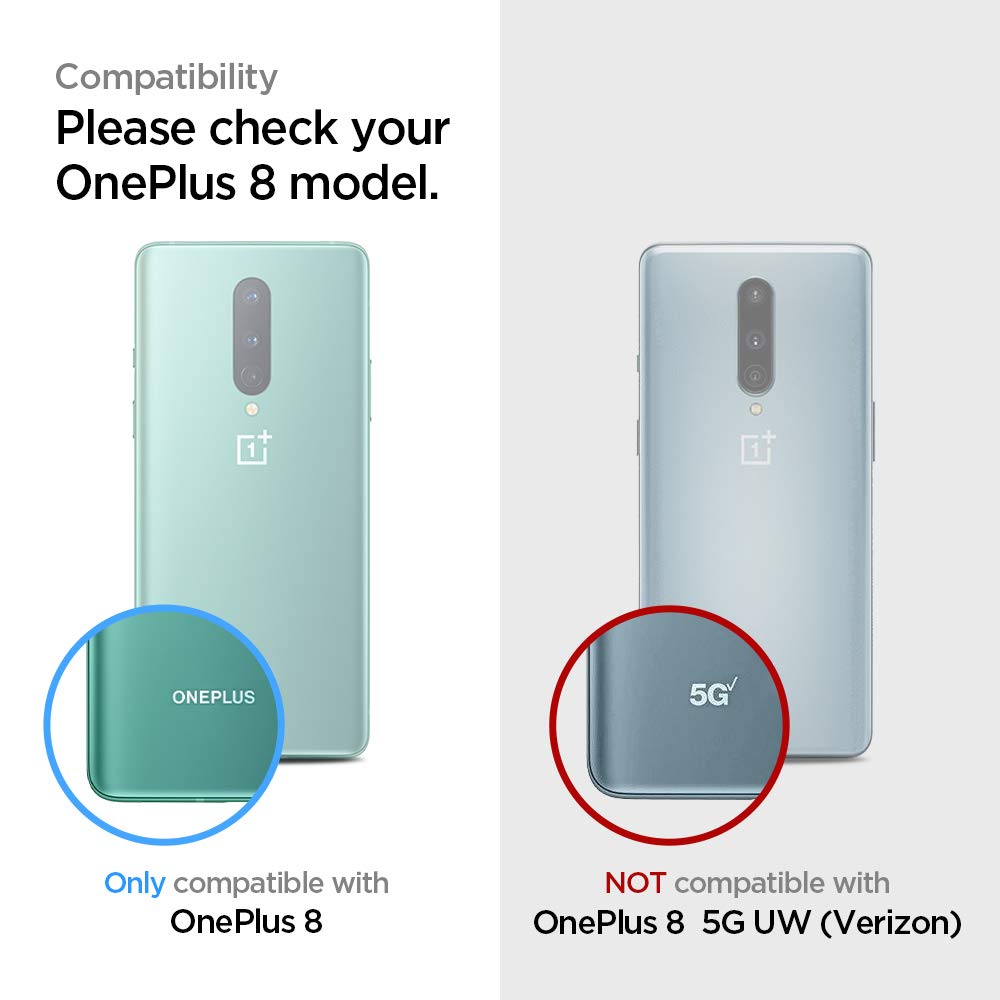 Spigen Liquid Air Armor Designed for OnePlus 8 Case (2020) [NOT Compatible with Verizon UW Version] - Matte Black