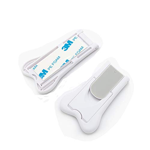 Sliding Door Lock for Child Safety - Baby Proof Doors & Closets. Childproof Your Home with No Screws or Drills (Set of 2, White)