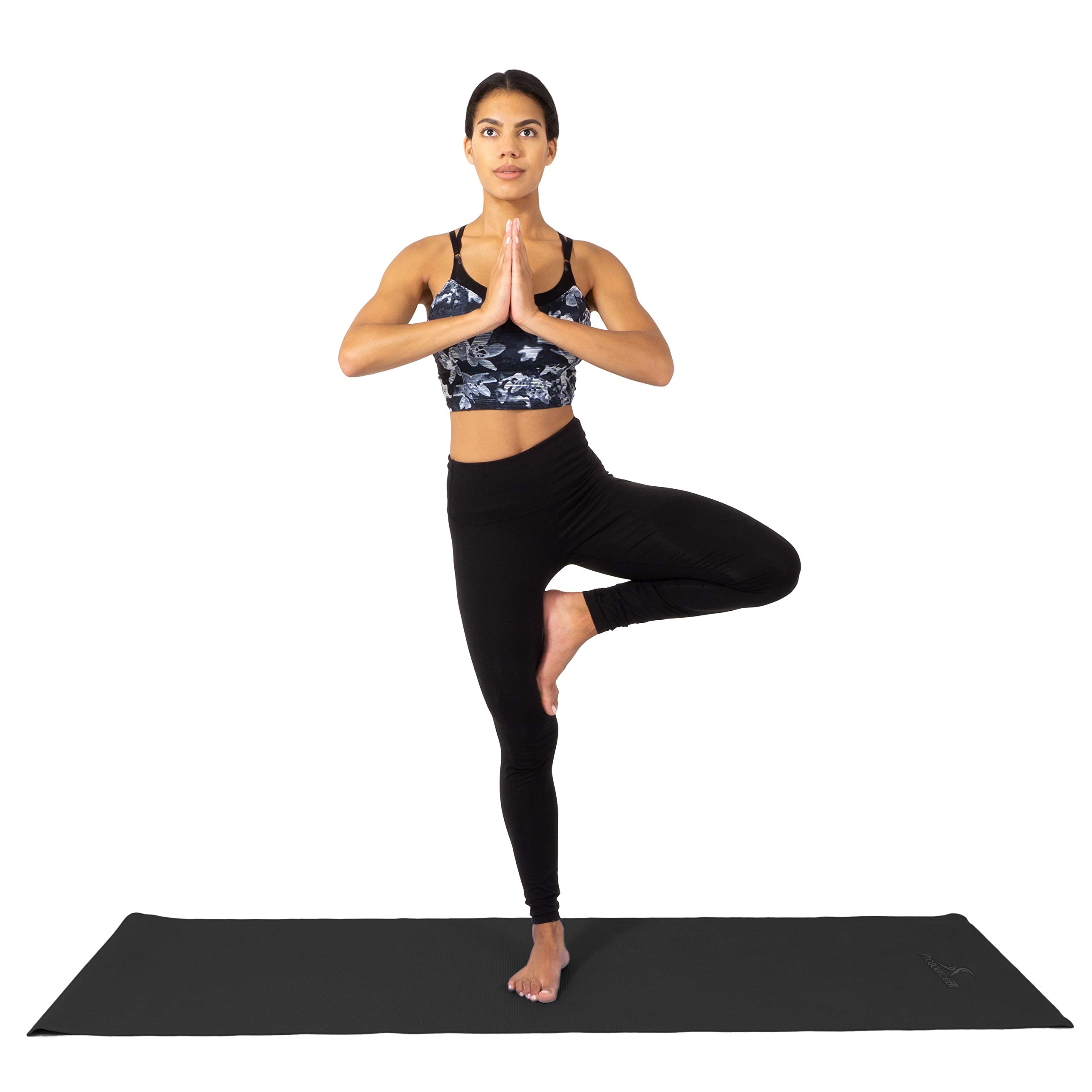 ProsourceFit Classic Yoga Mat 1/8β (3mm) Thick, Extra Long 72-Inch Lightweight Fitness Mat with Non-Slip Grip for Yoga, Pilates, Exercise