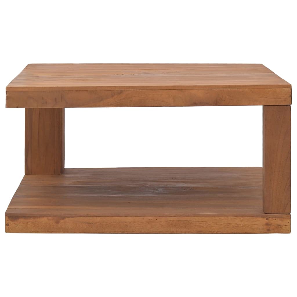 QJBSAVVA Coffee Table 25.6"x25.6"x13" Solid Teak Wood,Bedside Tables Side Tables End Tables Entrance Tables Suitable for Meeting Rooms, Reception Rooms, Offices