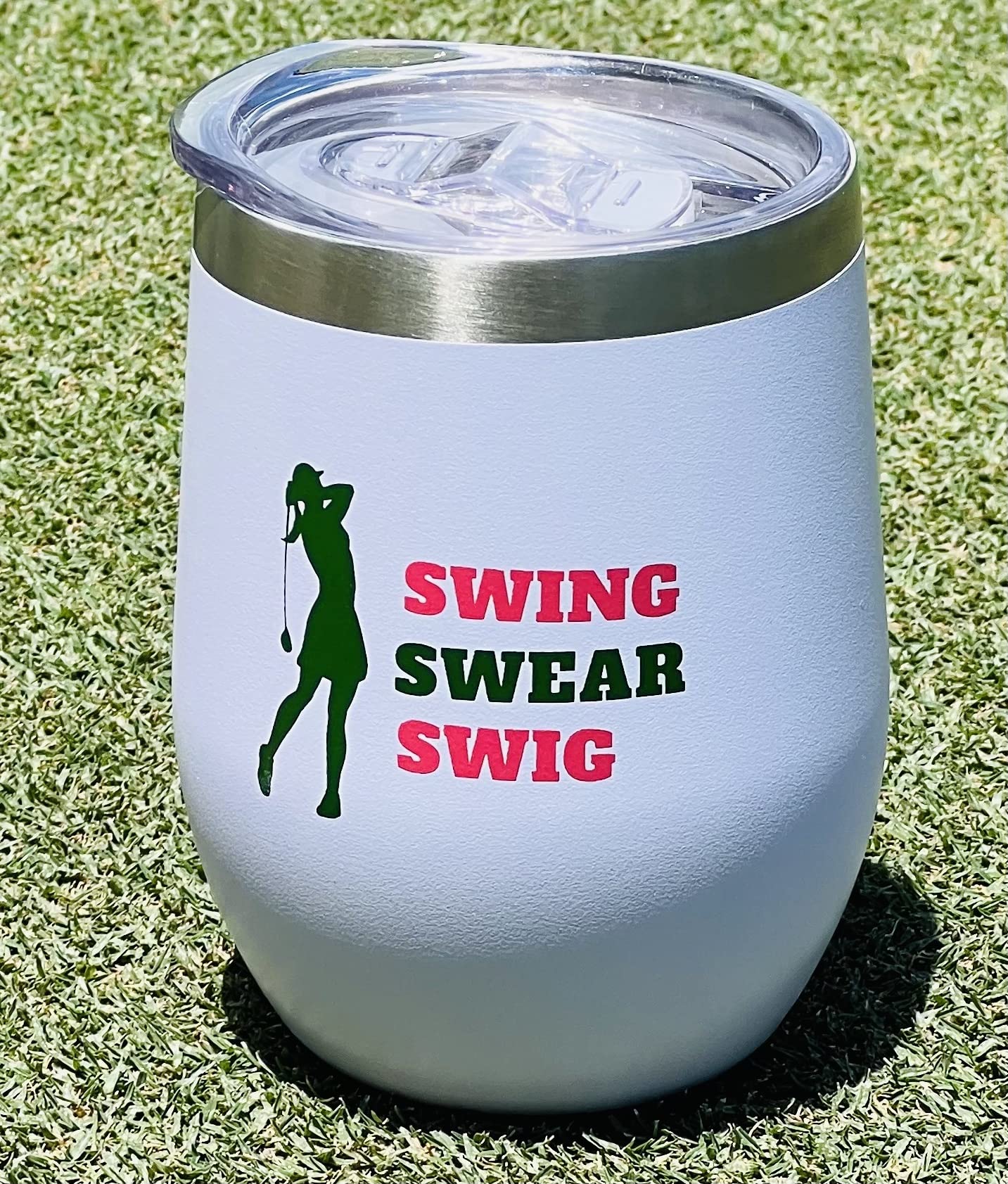 Twerp Funny Golf Wine Tumbler for Women | Ladies Golf Gift - 15 ounces