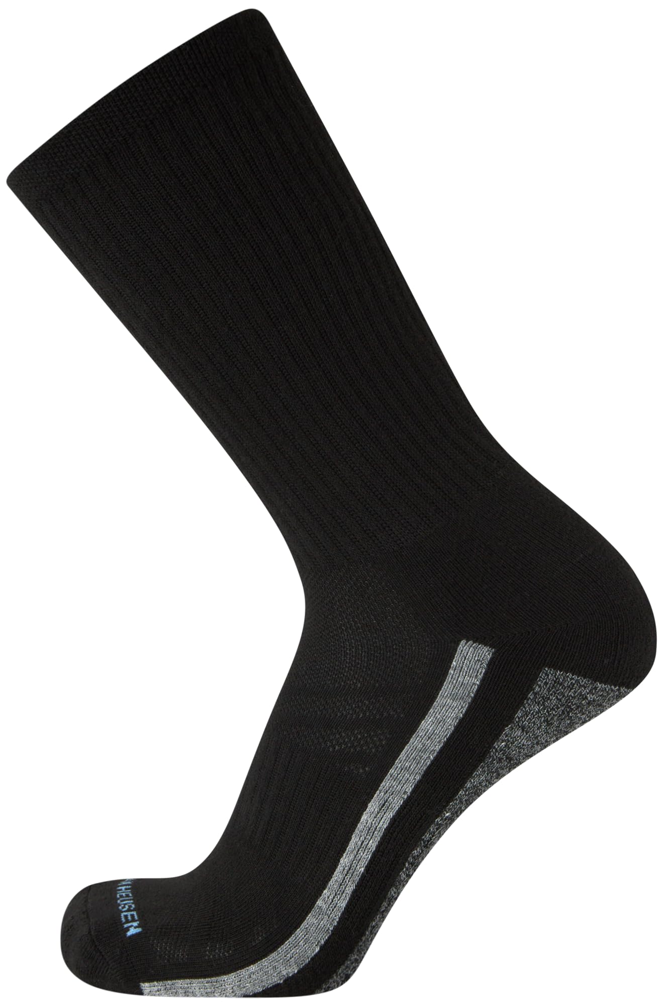 Van Heusen Men's Athletic Socks Cushioned Crew Socks (5 Pack), Size 6-12.5, Black Logo