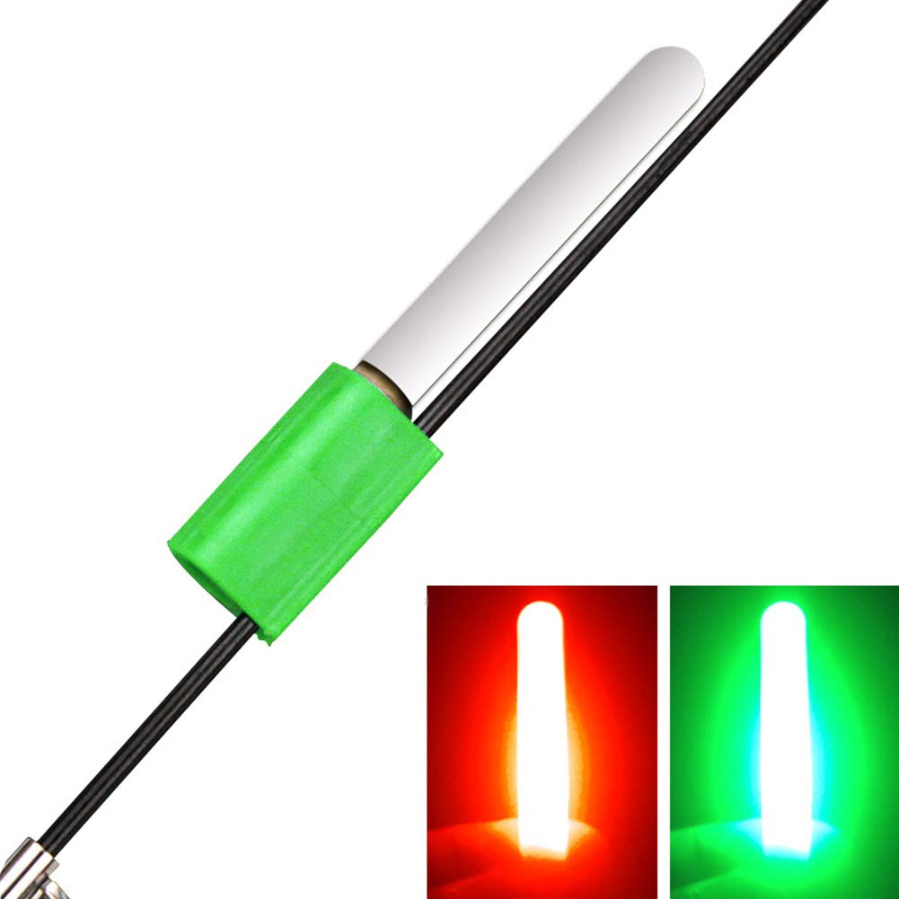RICH Fishing Glow Sticks for Pole,Fluorescent Light Stick,Sea Float Durable Light Stick Night Fishing Rod(Battery Included)
