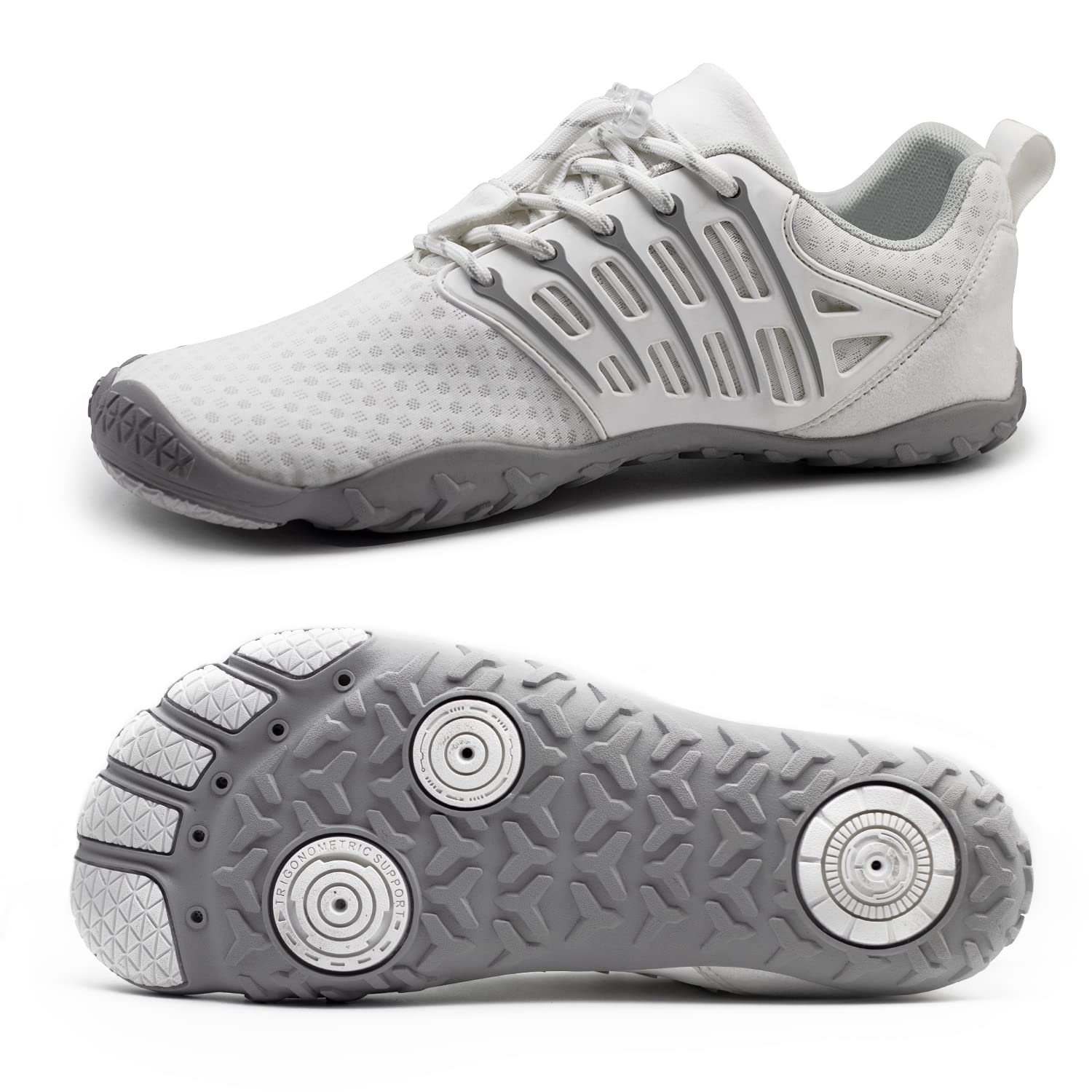 Teemie Water Shoes Mens Womens Aqua Quick-Dry Barefoot Athletic Sport Shoes for Outdoor Surfing Kayaking Walking Hiking Beach Pool Swim Rock Climbing White 40