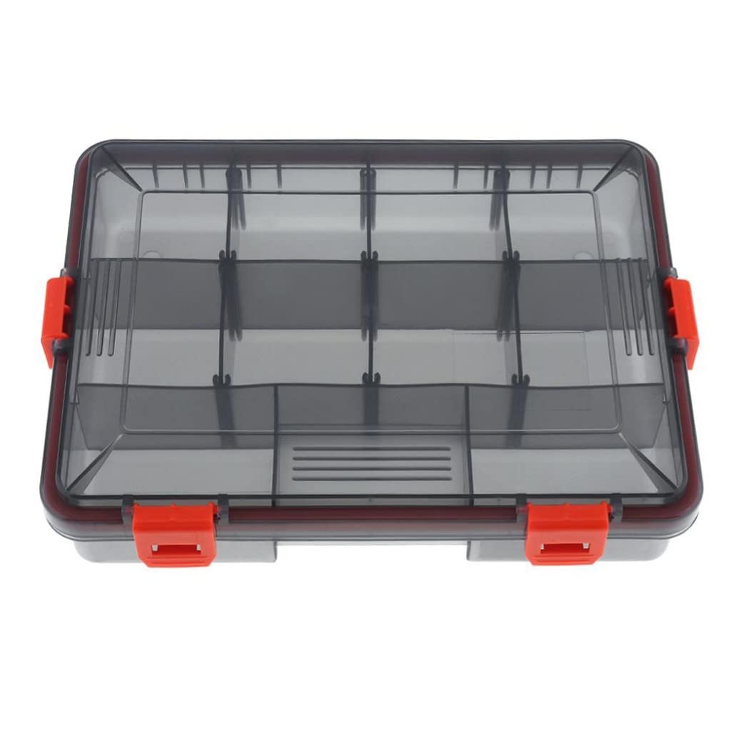 Waterproof Seal 21.5cm x 16.5cm x 4.6cm Activity 11 Compartments Fishing Tackle Box for Fishing Hook Swivel Lures Accessories