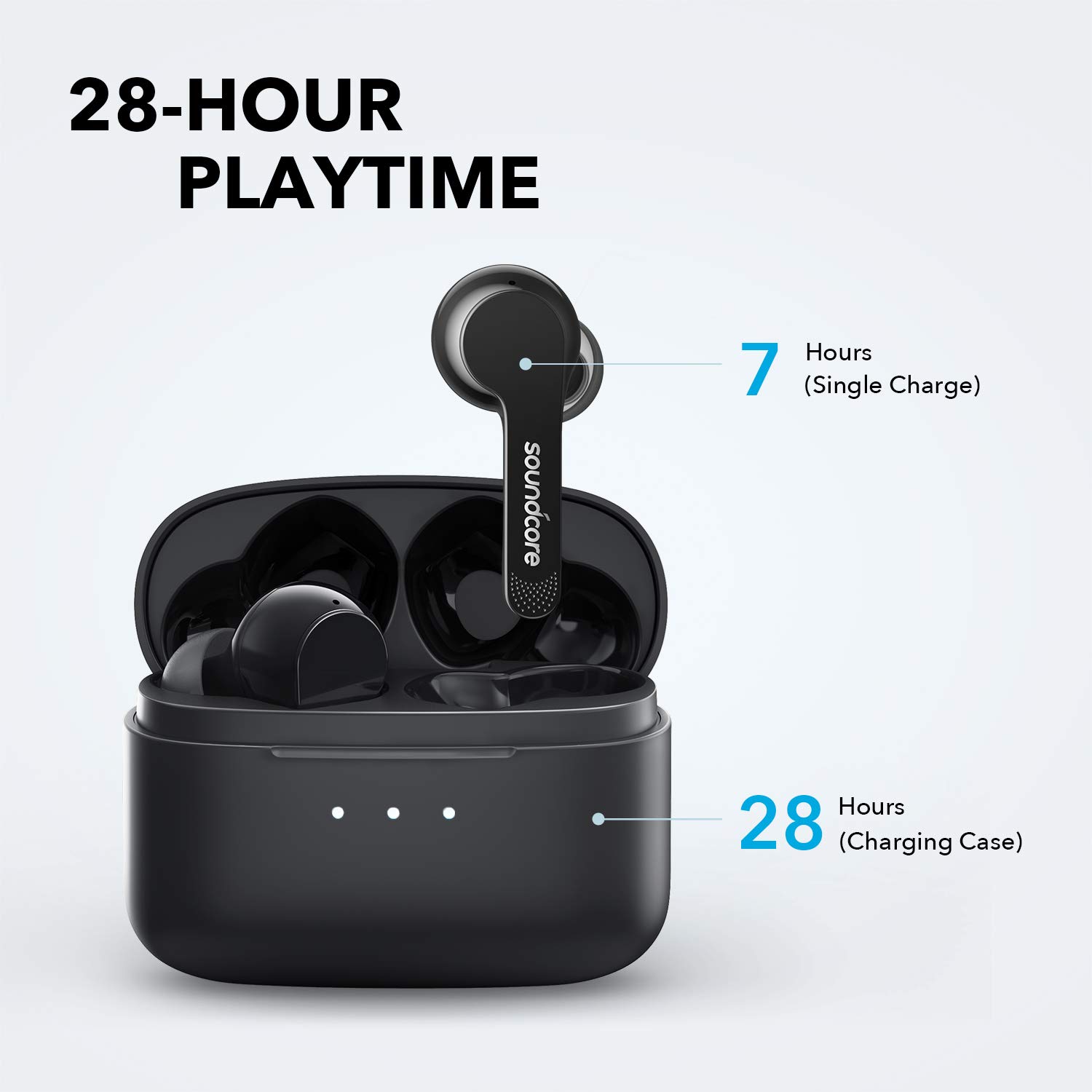 Soundcore Anker Liberty Air X True Wireless Earbuds with Charging Case, Qualcomm aptX, Touch Control, 28 Hour Playtime, Graphene Drivers (Black)
