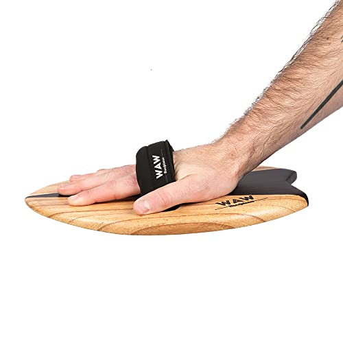 WAW TimberFish Bodysurfing Handplane, Handboard, Body Surf Plane, Hand Surfer, Hand Paddle, Sustainable Timber